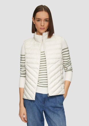 s.Oliver Outdoorjacke Outdoor-Weste Packbare leichte Steppweste mit Stehkragen