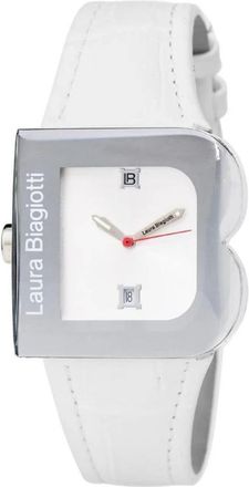 Laura Biagiotti Femme, Accessoires, Blanc, Taille: ONE Size Montre habill&eacute;e &eacute;l&eacute;gante avec bracelet en cuir