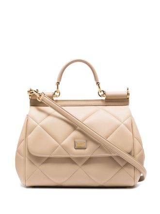 Dolce & Gabbana Mittelgro&szlig;e Sicily Handtasche - Nude