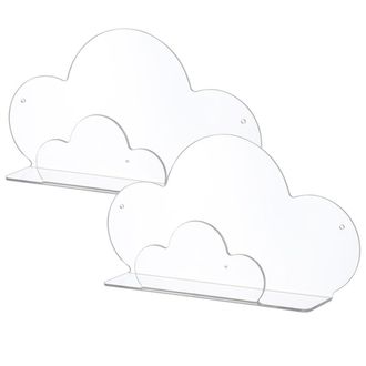 Valiclud VANZACK 2 St&uuml;ck Wolkenf&ouml;rmige Wandregale aus Robustem Kunststoff Schwebendes Wandregal mit Gro&szlig;er Kapazit&auml;t f&uuml;r Badezimmer K&uuml;che und Schlafzimmer Wand