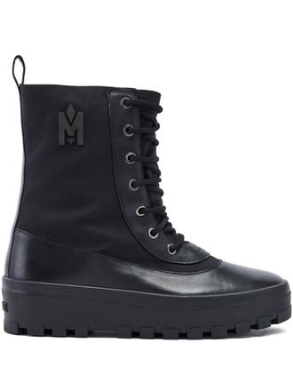 Mackage bottines Hero &agrave; logo strass&eacute; - Noir
