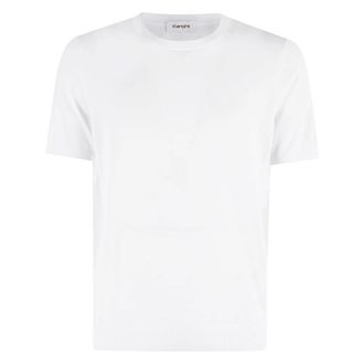KANGRA Wei&szlig;es Baumwollrippen-T-Shirt - - Tops - Herren - Wei&szlig; - 3XL