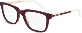 Gucci Eckige Sonnenbrille - Rot