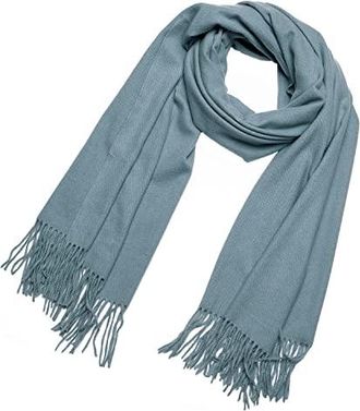 DonDon Écharpe femme hiver chaud et large Châle Etole Foulard 200 x 70 cm - Océan bleu