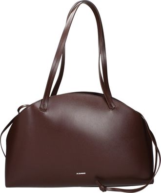 Jil Sander Femmes Sac &agrave; Bandouli&egrave;re Marron/Cuir Terre