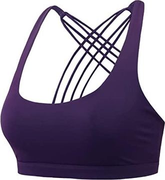 Generic 2026 Soutien-gorge pour femme - Confortable et sexy - Sans anneau en acier - Pour yoga, course &agrave; pied, violet, S