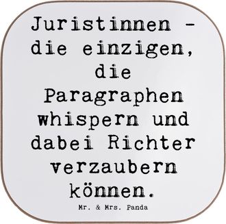 Mr. & Mrs. Panda Untersetzer für Gläser Spruch Juristin Zauber - Geschenk, Beruf, Coaster, Glas, juristische Beratung, Rechtsprechung, gläseruntersetzer, Kanzlei, just