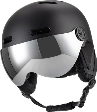 CHICIRIS Skihelm mit Schutzbrille, ABS-EPS-Innenfutter, Snowboard-Helm, Abnehmbares Innenfutter, Ohrpolster, 12 Bel&uuml;ftungs&ouml;ffnungen, Abnehmbares Visier, Sto&szlig;fe
