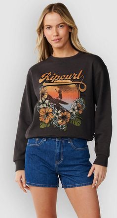 Rip Curl Wave Standard Crew Sweater washed black