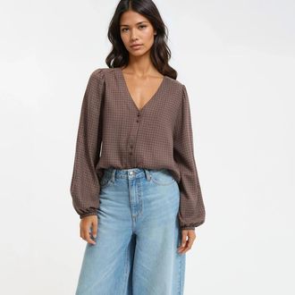 La Redoute Collections Chemise Col V Manches Longues