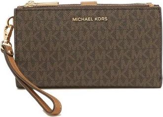 Michael Kors Jet Set Double Zip Wristlet - - Bags - Damen - Braun - ONE SIZE