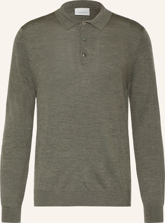 Profuomo Profuomo Strick-Poloshirt Aus Merinowolle gruen
