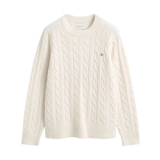 GANT Strickpullover mit Rundhalsausschnitt - - Knitwear - Damen - Beige - XS