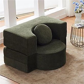 Generic Faltbares Kompressionssofa, multifunktionales Kompressionssofa, bietet Lordosenst&uuml;tze und reduziert Erm&uuml;dung, waschbarer Bezug, for Wohnzimmer(Vert,10
