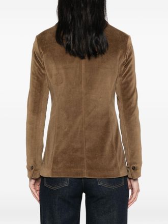Circolo 1901 Velvet-Effect Blazer - Brown