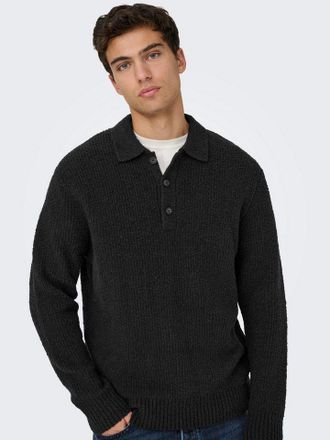 Only & Sons Polokragenpullover ONSDALE RLX LS POLO KNIT NOOS Baumwollmischung, relaxed fit