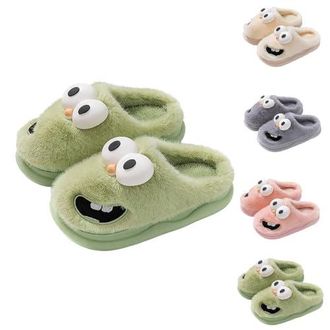 Generic Soulmate Pantoufles mignonnes antid&eacute;rapantes en polaire pour int&eacute;rieur et maison avec semelle &eacute;paisse et chaude - Plateforme d&eacute;contract&eacute;e sans talon -