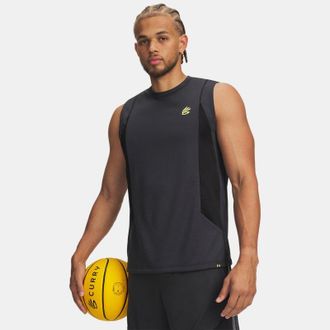 Under Armour Curry Training Tanktop f&uuml;r Herren Anthracite / Ultimate Schwarz / Lumin Gelb XXL
