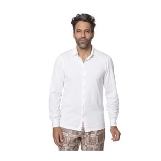 Gran Sasso Wei&szlig;es Jerseyhemd Langarm - - Shirts - Herren - Wei&szlig; - XL