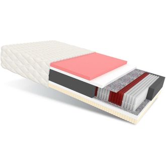 FDM Matratze 100x200 Multipocket Taschenfederkern comfort 7 Zonen H3 25 cm Visco Latex Polyurethanschaum Jersey