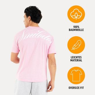 Smilodox T-Shirt Feyd, Oberteil, Unisex Oversize Shirt mit Backprint & Logo Backprint, Frontlogo, Rundhals, Baumwolle, Streetwear