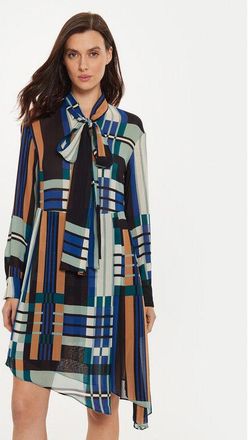 Sisley Hemdkleid 4YBMLV065 Bunt Regular Fit