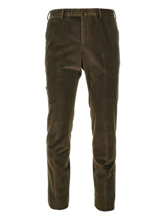 Pantaloni Torino pantalon en velours c&ocirc;tel&eacute; - Vert