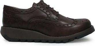 FLY London Womens SIIP362FLY Rug Leather Dark Brown Shoes 39 EU