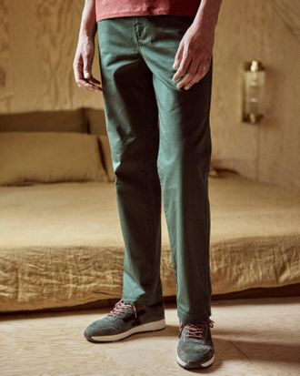 Faguo Chino vert fonc&eacute; coton
