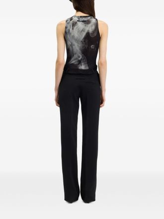 Jean Paul Gaultier Smoking Women Print Bodysuit - Black