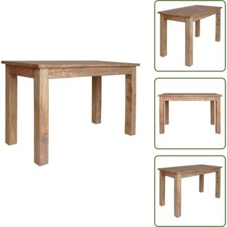 vidaXL Esstisch Massives Mahagoniholz 120x60x77 cm - Mahagoni Esstisch - Holz Esstisch - Antik Esstisch - Vintage Esstisch - Rustikal Esstisch