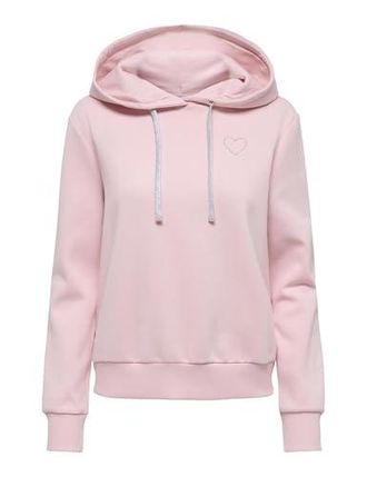 Only Onlnoli L/S Heart Hood SWT Noos, Rosy Touch, M
