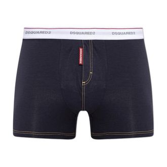 Dsquared2 Boxers en coton avec logo - Homme - Sous-v&ecirc;tements - Bleu - Taille: XL
