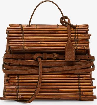 Moschino Petit sac &agrave; main Moschino Tie Me - Marron