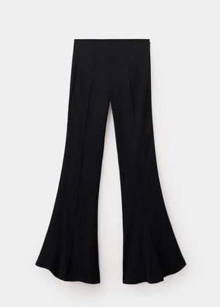 Mango Pantalon flare taille haute noir - Femme - 32 - MANGO