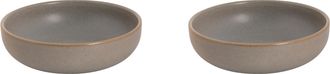 Palmers Sandy Loam Schalen - 2er-Set - Steinzeug - Ø 16 cm - 0,5 L - Grau, matt glänzend gesprenkelt - kompakter Stil, für Müsli, Dessert oder als Snackschale