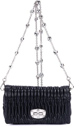 Miu Miu Crossbody Bags - Crystal Cloqu&eacute; Mini - Gr. unisize - in Schwarz - f&uuml;r Damen