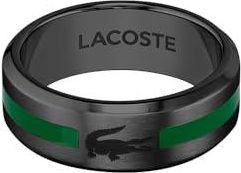 Lacoste Bague pour Homme Collection BASELINE avec Placage en Noir (IP) - 2040084H