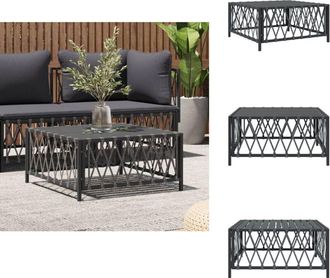 vidaXL Vidaxl - Table de jardin anthracite 70x70x34 cm tissu tiss&eacute; - Table De Jardin - Mobilier De Jardin - Table Basse - Terrasse - Design Moderne
