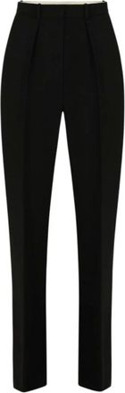 Elisabetta Franchi Pantalon en cr&ecirc;pe avec pinces - Femme - Pantalons - Noir - Taille: 40 FR