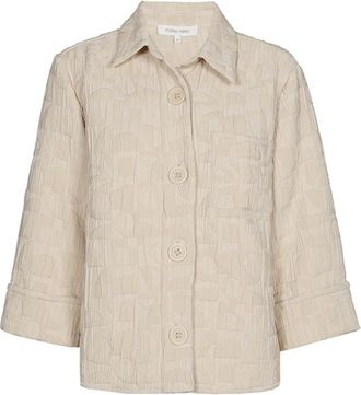 Marie M&eacute;ro Femme, Vestes, Beige, Taille: 40 FR Veste-chemise &eacute;l&eacute;gante