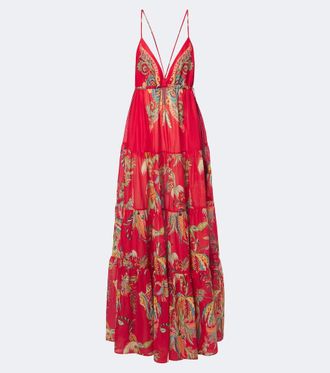 Etro Bedrucktes Maxikleid aus Baumwolle