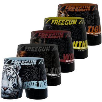 Freegun Lot de 5 boxers homme Wild Life