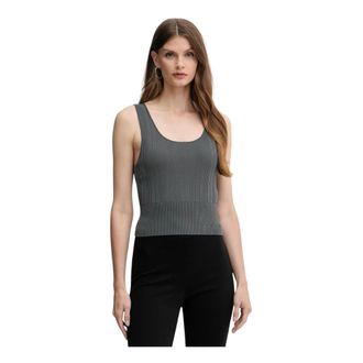 A|X Armani Exchange Femme, Tops, Gris, Taille: 36 FR Haut sans manches en maille