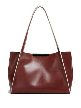 Marni petit sac à main Cresta E/W en cuir - Rouge