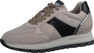 Tamaris Damen Sneaker Low Leder; Taupe Combined/braun; 40 EU