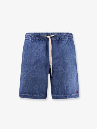 Ralph Lauren Denim Bermuda shorts with embroidered logo on the front - POLO RALPH LAUREN - gender_Man