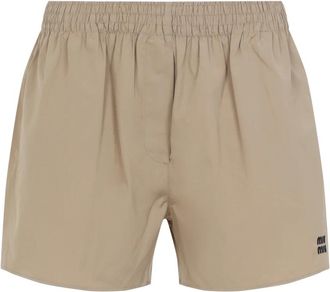 Miu Miu Damen, Shorts, Beige, SGr&ouml;&szlig;e