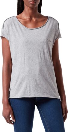 Marc O'Polo Denim Damen T-Shirt aus Bio-Baumwolle Relaxed Fit, Grau (Grau), XS
