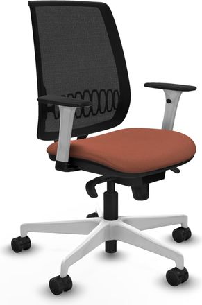 Piqueras y Crespo Alares B&uuml;rostuhl mit wei&szlig;en und schwarzen Armlehnen, h&ouml;henverstellbare Lendenwirbelst&uuml;tze, ausgestattet mit Sincro 5 Positionen und injiziertem Schaum